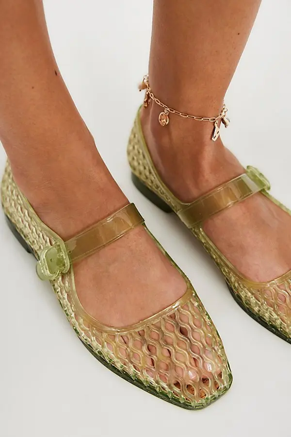 Sam Edelman Michaela Jelly Mary Janes - Pear Green | Editorialist